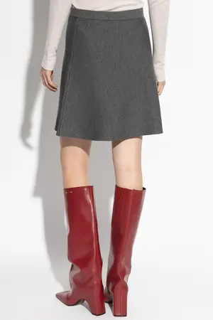 SAMSOE SAMSOE Ribbed A-line Skirt