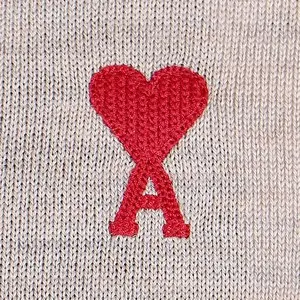 Ami Embroidered Heart Logo Sweater
