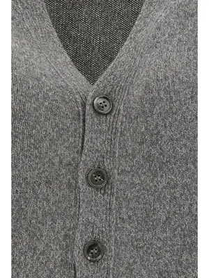 AMI Paris Long Sleeved V-neck Cardigan