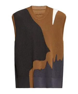 Issey Miyake Round Neckline Vest - Brown