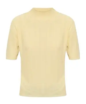 Officine Générale Laya Ribbed Mock-neck Knitted Top - No