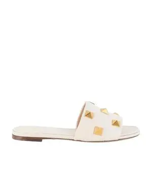 Valentino Garavani Valentino Garavani Roman Stud Slip-On Sandals Light Ivory