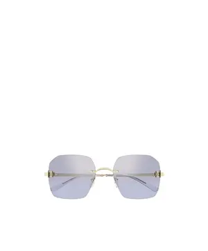 Cartier Frameless Geometric Sunglasses - Gray