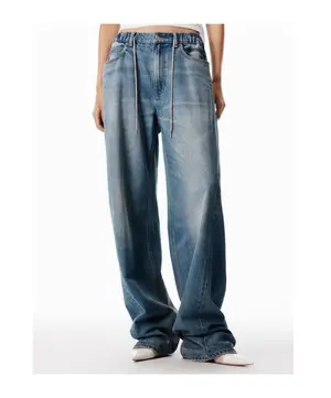 Alexander Wang Drawstring Straight-leg Jeans