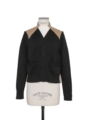Sacai Two-tone Knitted Cardigan