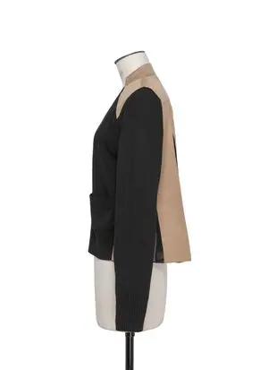 Sacai Two-tone Knitted Cardigan