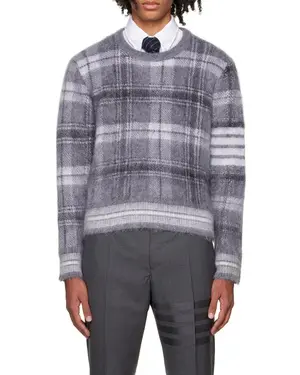 Thom Browne Plaid Crewneck Long-sleeve Jumper