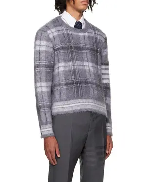 Thom Browne Plaid Crewneck Long-sleeve Jumper