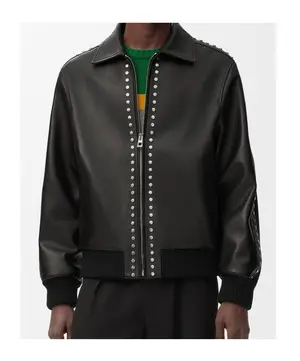 Loewe Stud Embellished Bomber Jacket