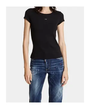 Dsquared2 Leaf Logo Plaque Crewneck T-shirt