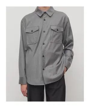 THE ROW Dashiell Long-sleeved Wool Shirt