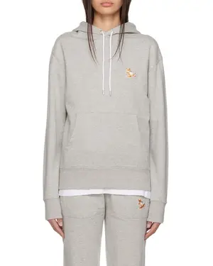 Maison Kitsuné Fox Embroidered Cotton Hoodie