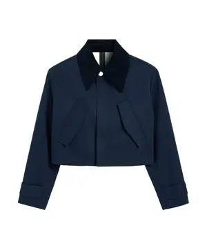 Ami Cropped Jacket With Zipper Details