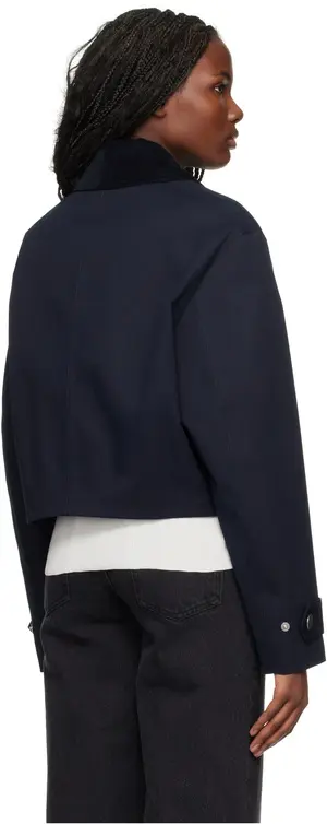 Ami Cropped Jacket With Zipper Details