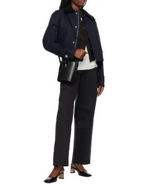 Ami Cropped Jacket With Zipper Details