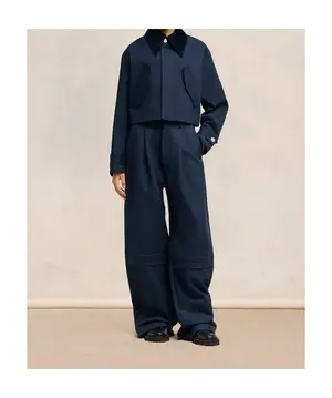 Ami Cropped Jacket With Zipper Details