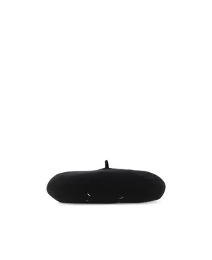 MAISON MARGIELA Four Stitch Detail Wool Beret