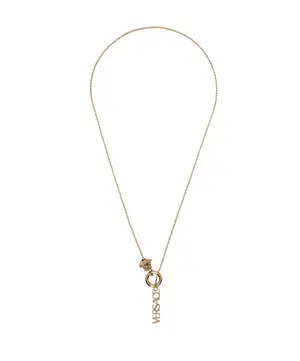 Versace Toggle Necklace With Sliding Medusa Charm