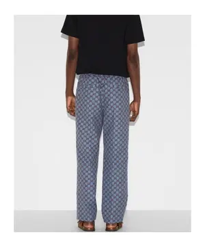 Gucci Gg Houndstooth Wool Leisure Pants
