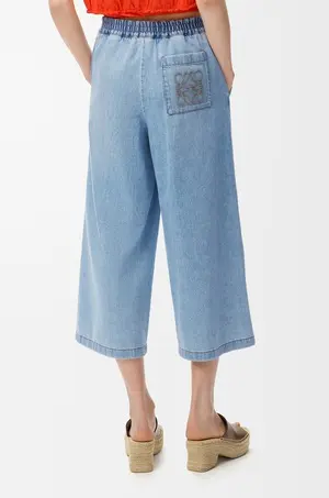 Loewe Topstitched Anagram Cropped Jeans