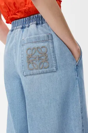 Loewe Topstitched Anagram Cropped Jeans