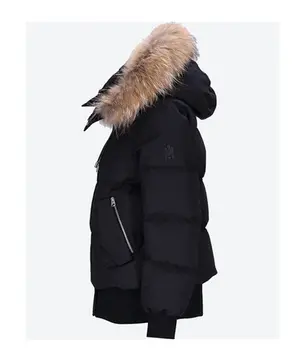 Mackage Hooded Down Jacket With Fur Trim