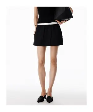 Alexander Wang Double Layer Waist Skirt - Black