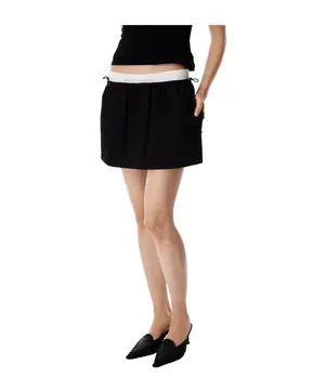 Alexander Wang Double Layer Waist Skirt - Black