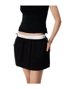 Alexander Wang Double Layer Waist Skirt - Black