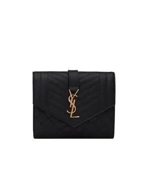 Saint Laurent Monogram Compact Tri-fold Wallet