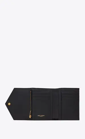 Saint Laurent Monogram Compact Tri-fold Wallet