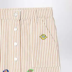 Kenzo Striped Mini Skirt With Appliqu