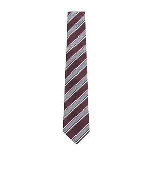 Valentino Garavani Striped Logo Embroidered Tie
