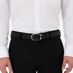 Montblanc Reversible Horseshoe Buckle Belt - Black