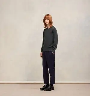AMI Paris De Coeur Embroidered Crewneck Jumper - Gray