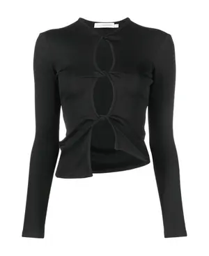 Christopher Esber Open Twist Cut-out Detailed Long Sleeve Top