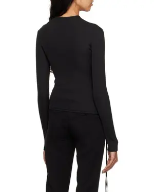 Christopher Esber Open Twist Cut-out Detailed Long Sleeve Top