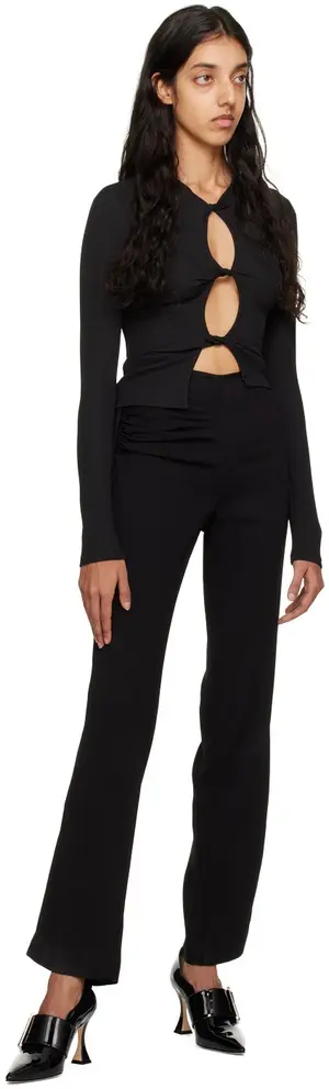 Christopher Esber Open Twist Cut-out Detailed Long Sleeve Top