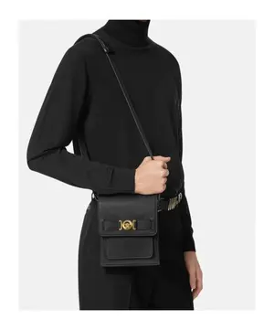 Versace Medusa Biggie Foldover Top Crossbody Bag