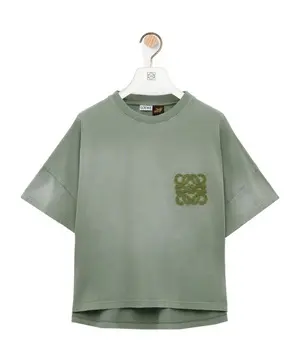 Loewe Cotton T-shirt With Logo Detail - Gray