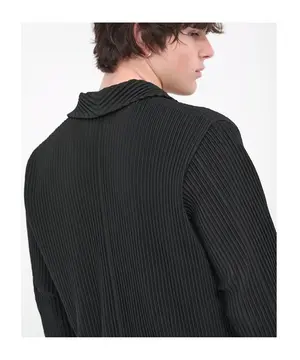 Issey Miyake Homme Plissé Single-breasted Pleated Blazer