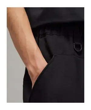 Y3 Belted Waist Trousers With Graphic Logo Patch