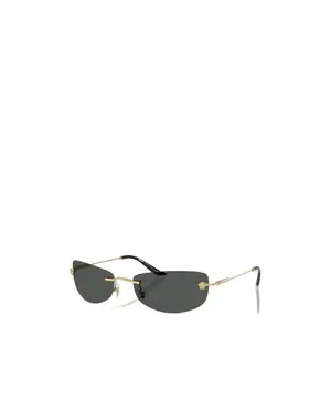 Versace Rimless Tinted Lens Sunglasses - Black