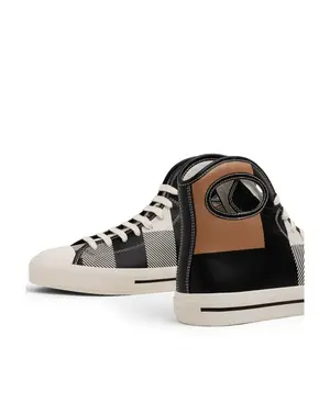 Burberry Checked High-top Sneakers