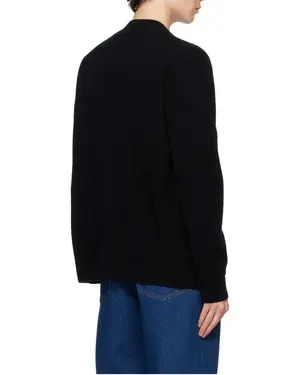 Maison Kitsuné Bold Fox Head-patch Button-up Cardigan - Black