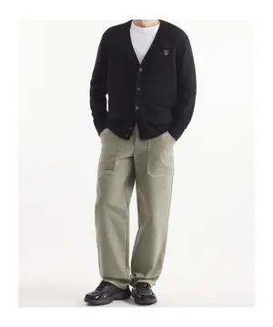 Maison Kitsuné Bold Fox Head-patch Button-up Cardigan - Black