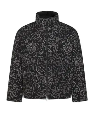 Kenzo All-over Printed Zip-up Coat