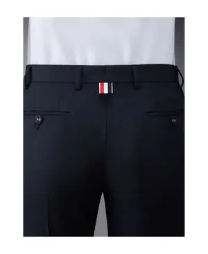 Thom Browne Cropped Tailored Pants With Turn-up Hem