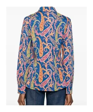 Etro Paisley Pattern Long Sleeve Shirt - Transparent Blue