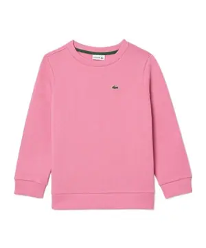 Lacoste Logo Patch Crewneck Sweatshirt - Pink